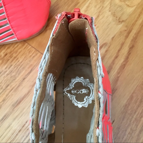 Ecote | Shoes | 8 Ecote Leather Basket Weave Thong Sandals | Poshmark